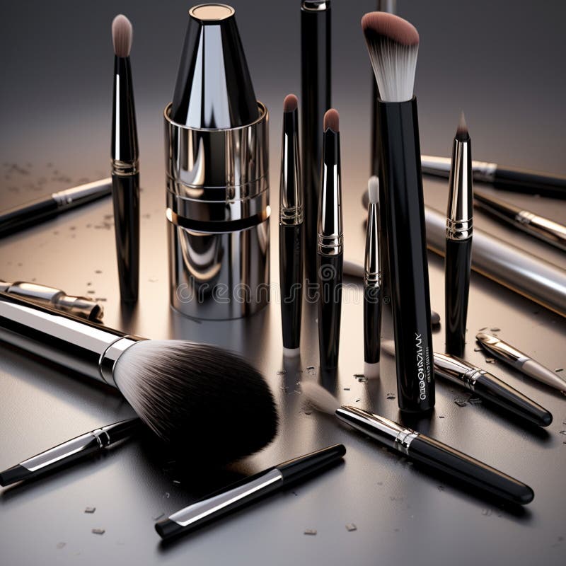Set of Futuristic High-Tech Brushes and Applicators Stock Photo - Image ...