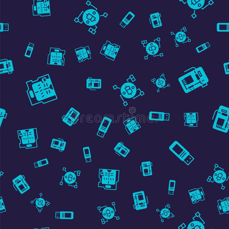 Set Futuristic Sliding Doors, Motherboard, Blockchain Technology ...