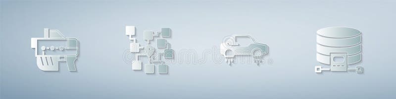 Set Futuristic Weapon, Neural Network, Fantastic Flying Car and Cloud ... Set Futuristic Weapon, Neural Network, Fantastic Flying Car and Cloud ...