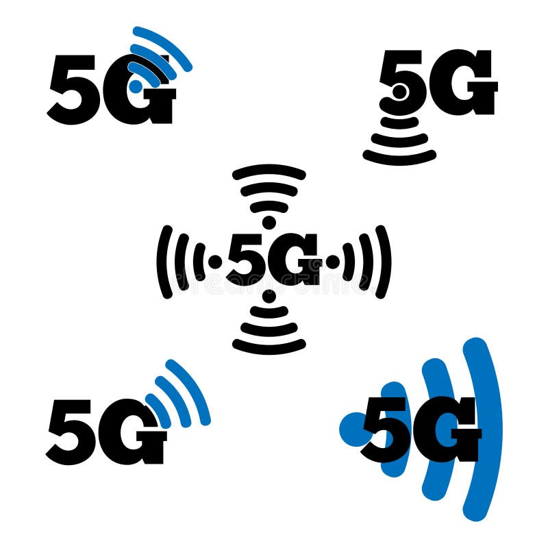 Set of 5g Network Icons. Logo, Symbol, Sign. Vector Illustration. Stock ...