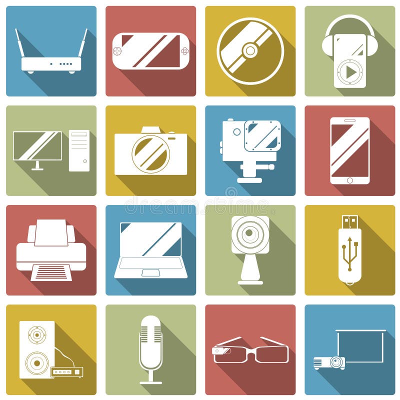 Set of Gadget Icon. Vector Illustration Stock Illustration ...