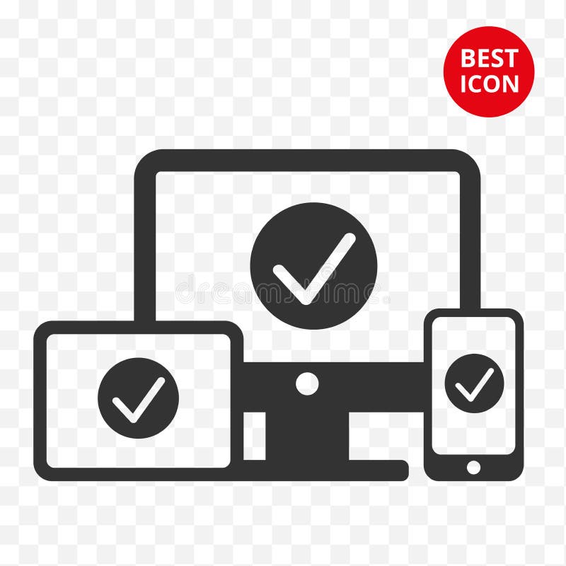 Set of Gadgets Flat Style. Computer Icon. Telephone Icon. Smartphone ...