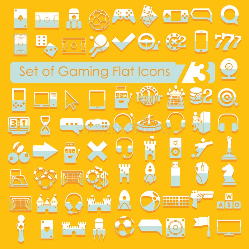 Set of game icons stock vector. Illustration of device - 50985752