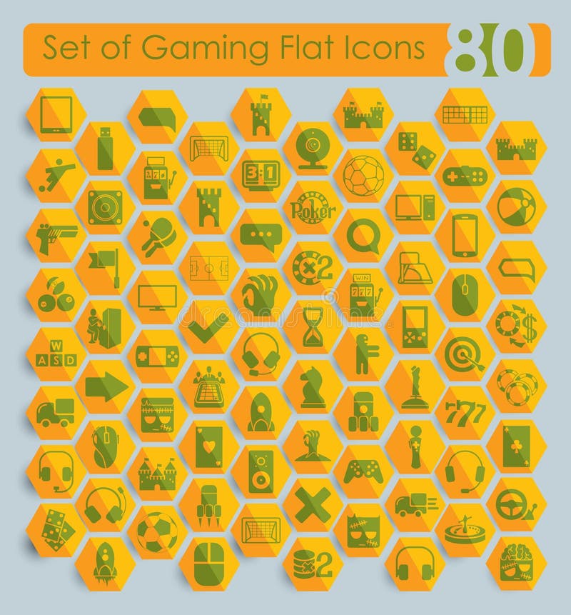 Set of game icons stock vector. Illustration of activity - 93694111