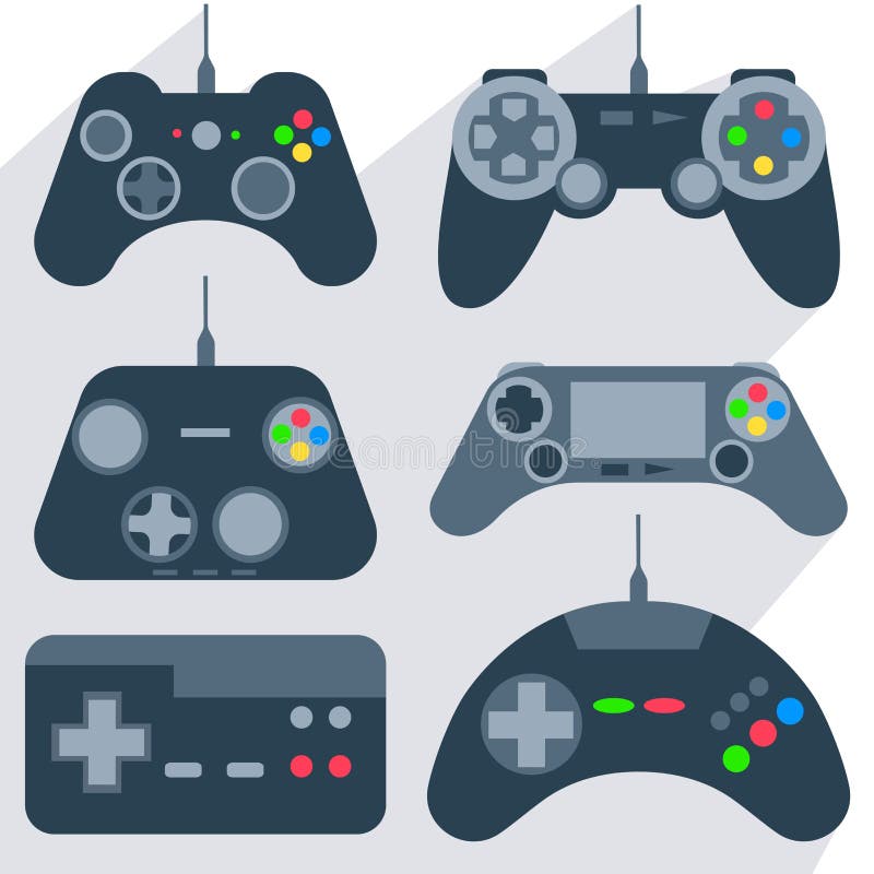 Set gamepad icons stock vector. Illustration of entertainment - 55917896