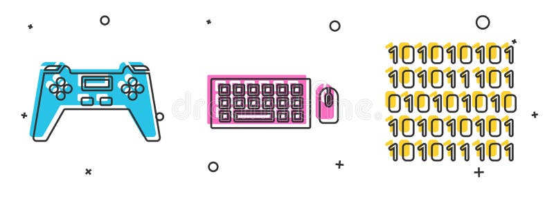 Binary Keyboard stock illustration. Illustration of message - 314866
