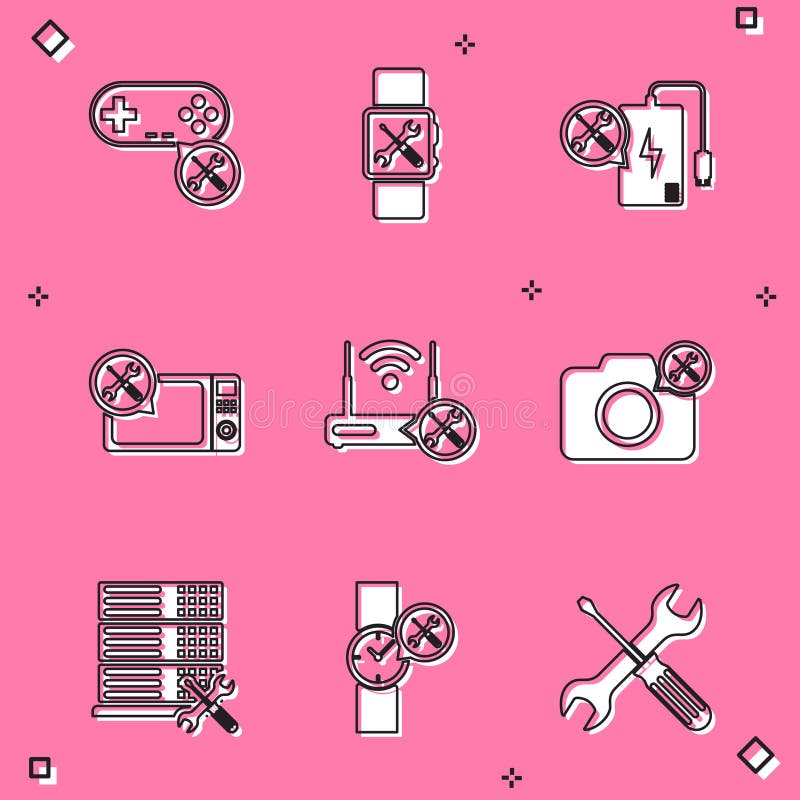 Set Gamepad Service, Smartwatch, Power Bank, Microwave Oven, Router Wi ... Set Gamepad Service, Smartwatch, Power Bank, Microwave Oven, Router Wi ...
