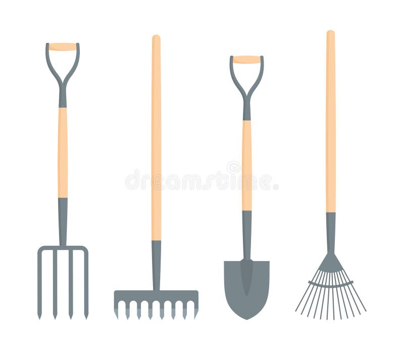 Digging Fork Vector Icon Illustration. Handy Tools Vector Stock Vector ...