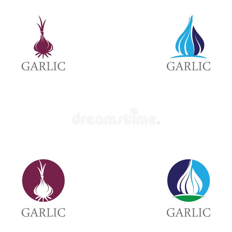 Set of Garlic Logo Icon Symbol Design Vector Illustration. Stock Vector ...