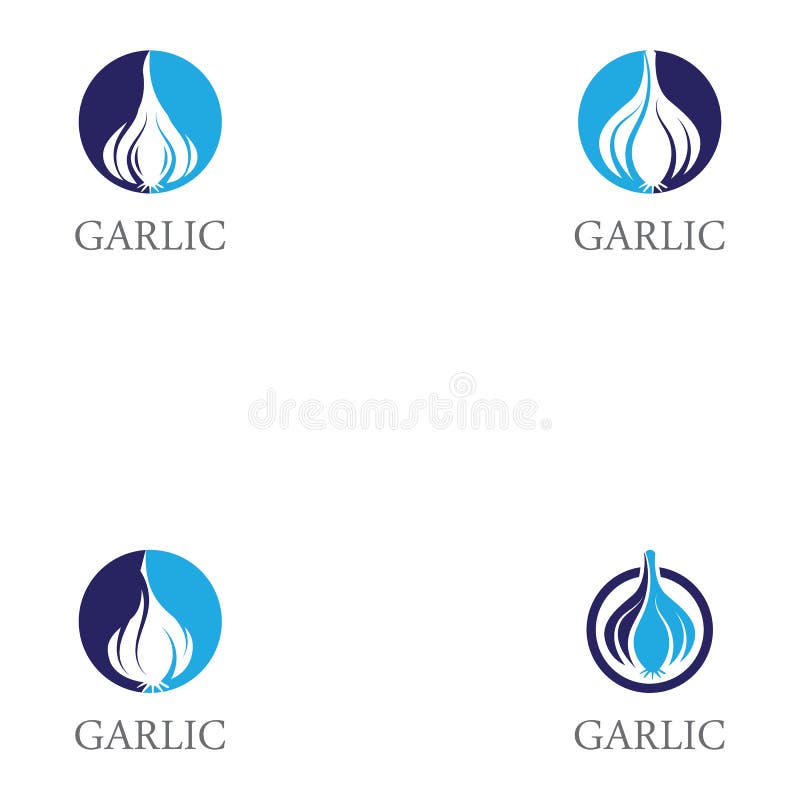 Set of Garlic Logo Icon Symbol Design Vector Illustration. Stock Vector ...