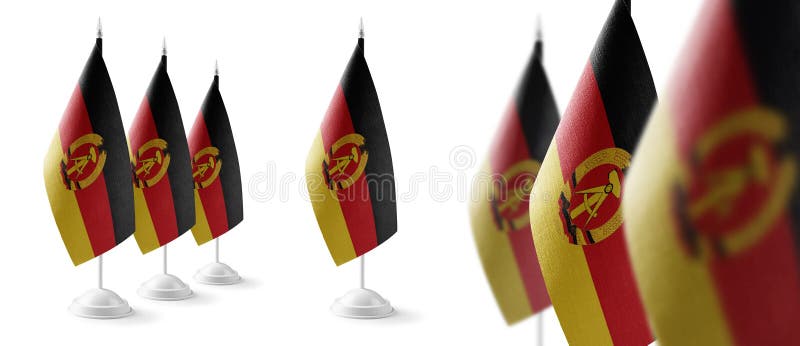Set of GDR National Flags on a White Background Stock Illustration ...
