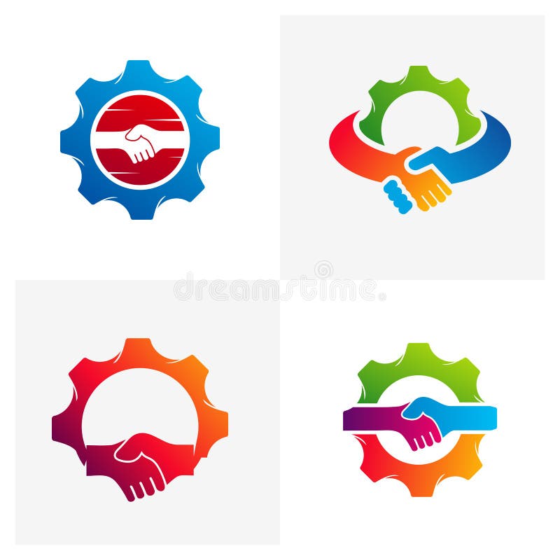 Set of Gear Deal Logo Vector Template, Creative Deal Logo Design ...
