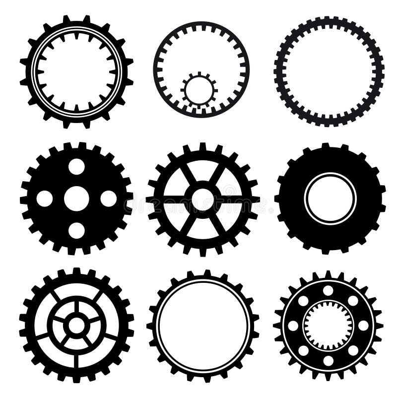 Bicycle Crank Vector Collection Stock Vector - Illustration of gear ...