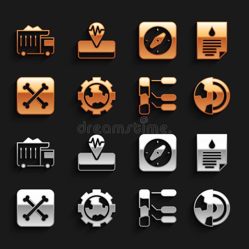 Set Gear Wheels and Earth, Oil Drop Document, Earth Core Structure ...