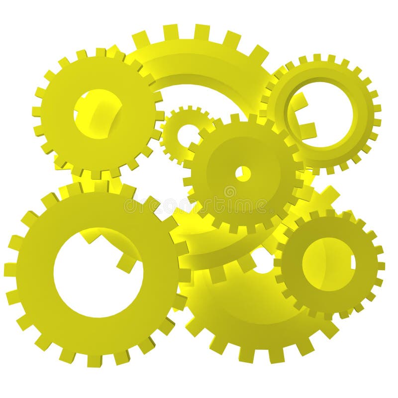 Four Gears stock illustration. Illustration of assembly - 42145657