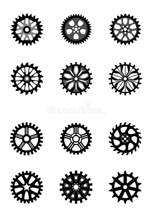 Set of gears stock vector. Illustration of engineering - 83129122
