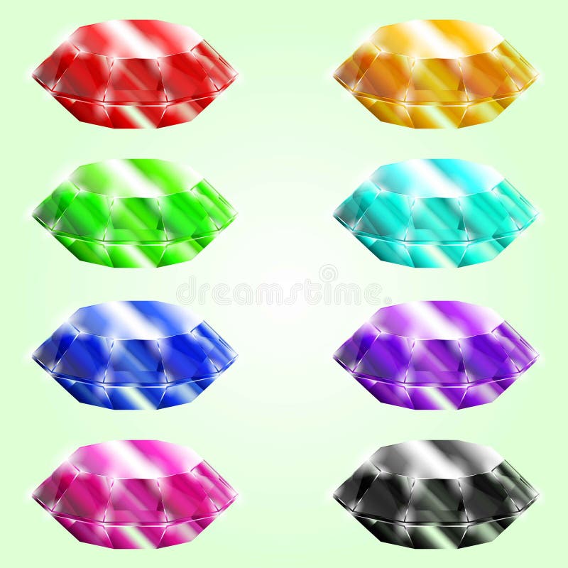 Set of gems stock illustration. Illustration of glossy - 86222293