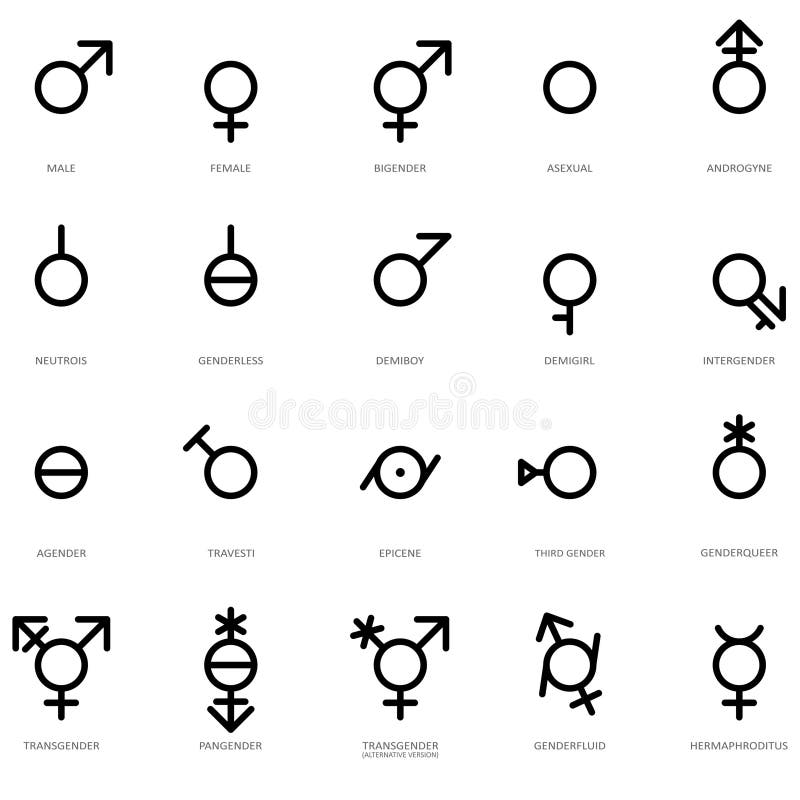 Male Female Transgender Gender Symbols Stock Illustrations 491 Male
