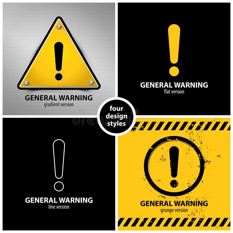 Box General Warning Symbols Stock Illustration - Illustration of ...