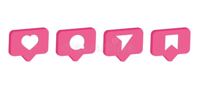 Set of Generic Social Media User Interface Icons. Like, Comment, Share ...