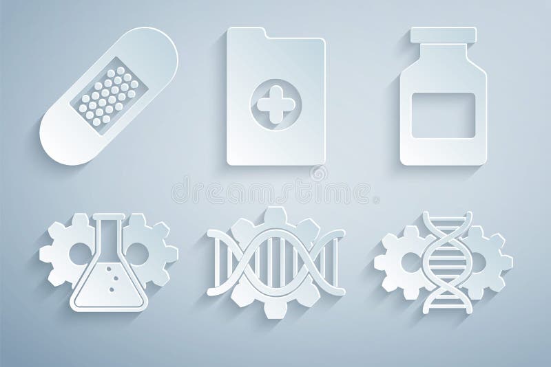 Set Genetic Engineering, Medicine Bottle, Bioengineering, Editing ...