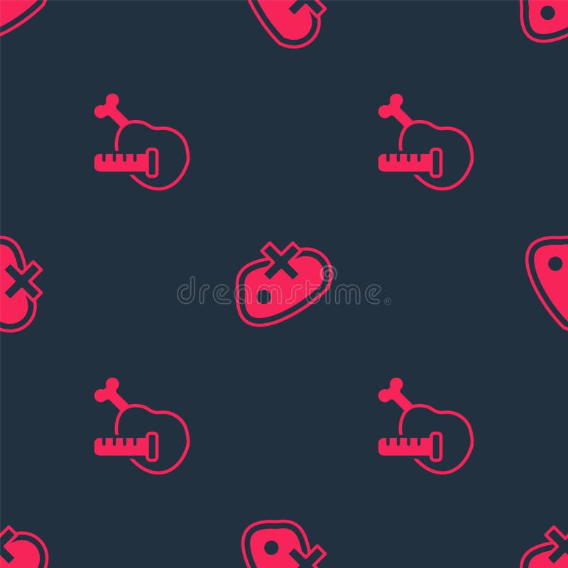 Set Genetically Modified Chicken and No Meat on Seamless Pattern ...