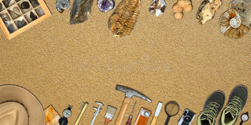 Set Geology Tools stock image. Image of ancient, science - 255343191