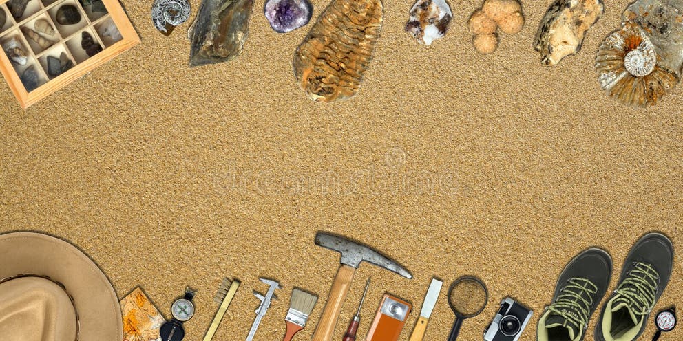 Set Geology Tools stock image. Image of ancient, science - 255343191