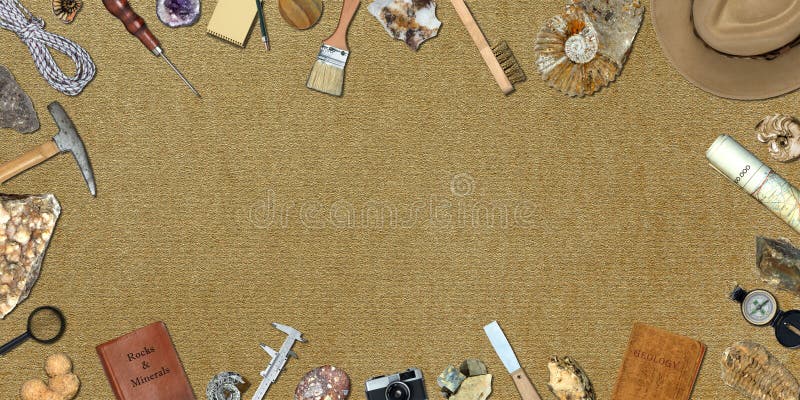 Set Geology Tools stock image. Image of caliber, excavation - 264597027