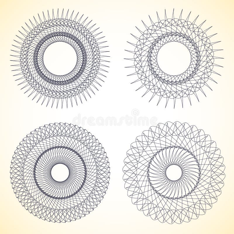 Set of Geometric Circle Elements Stock Vector - Illustration of ...