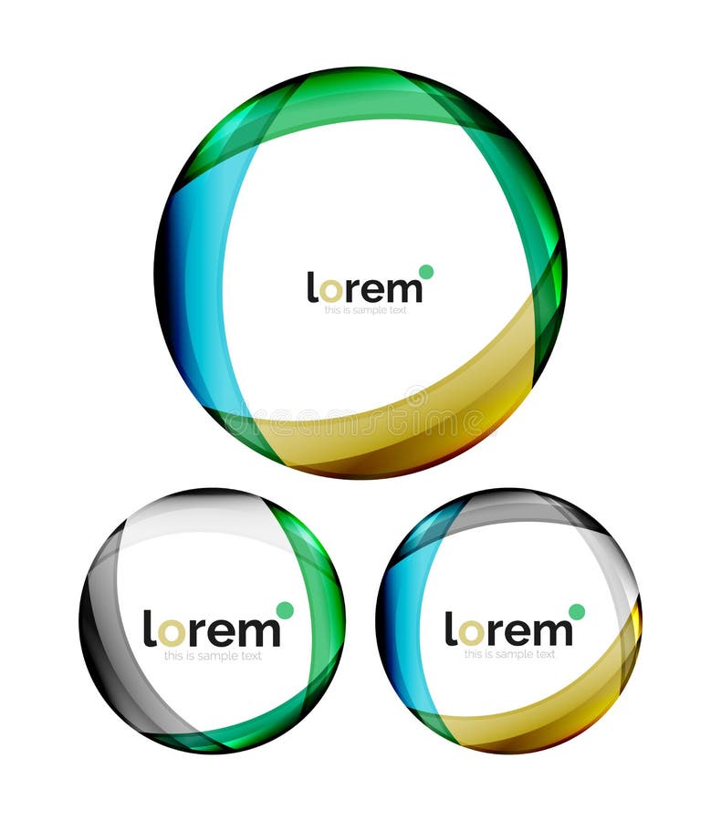 Set of Geometric Convergence Vector Icons Stock Vector - Illustration ...