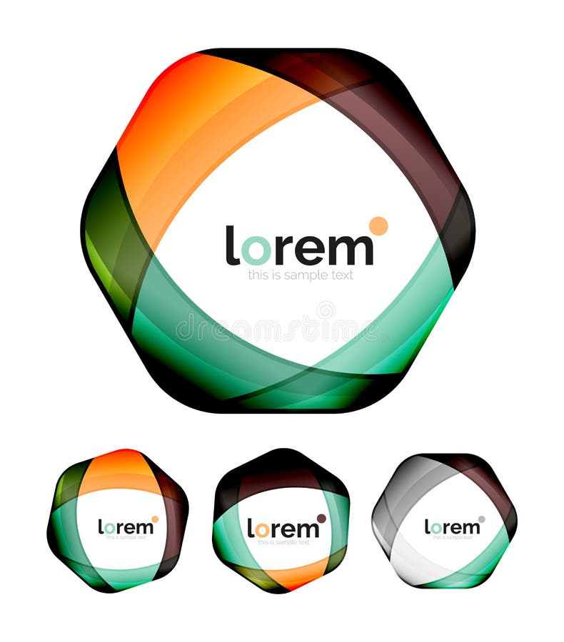 Set of Geometric Convergence Vector Icons Stock Vector - Illustration ...