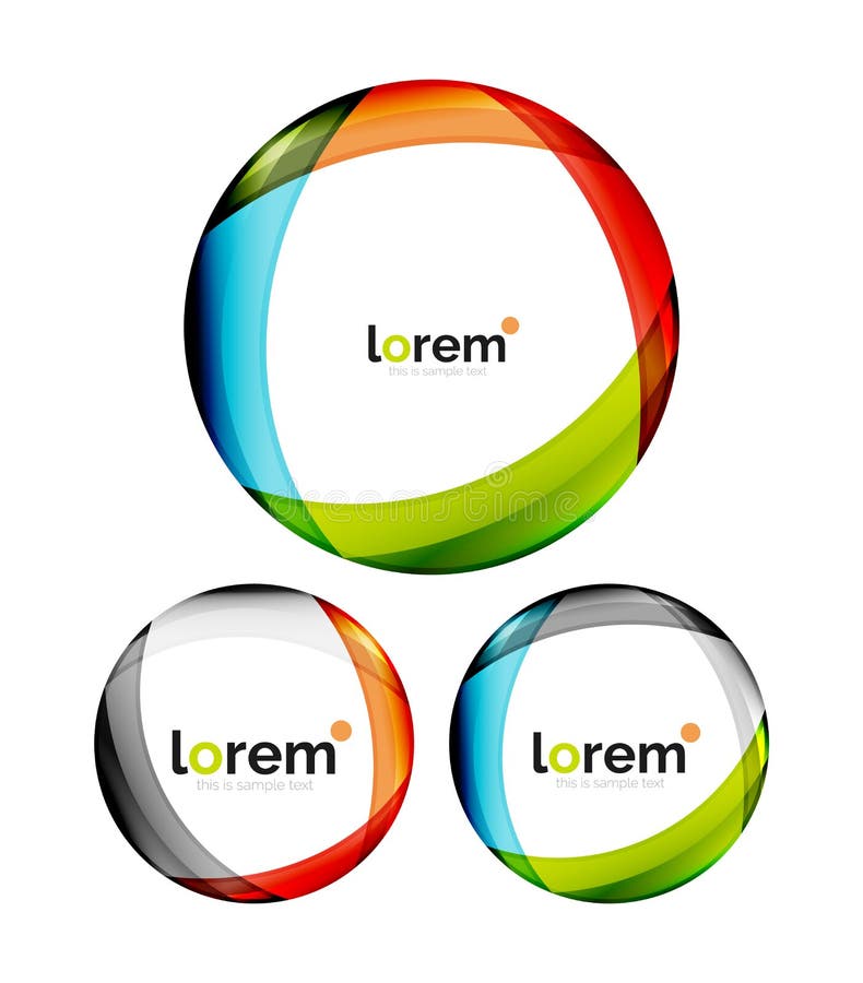 Set of Geometric Convergence Vector Icons Stock Vector - Illustration ...