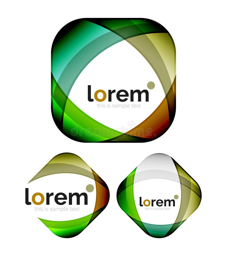 Set of Geometric Convergence Vector Icons Stock Vector - Illustration ...