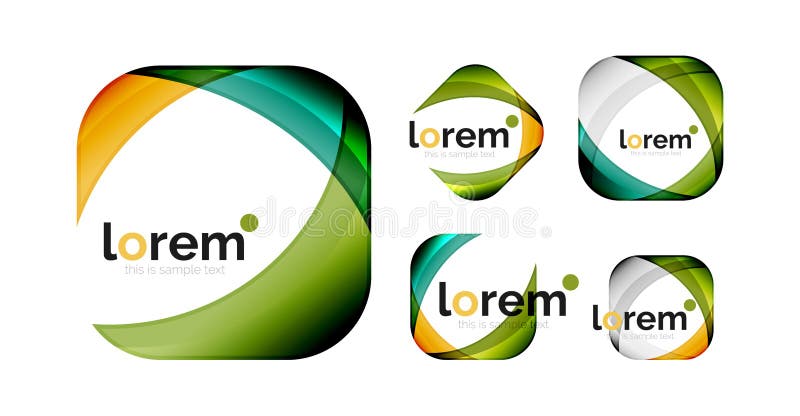 Set of Geometric Convergence Vector Icons Stock Vector - Illustration ...