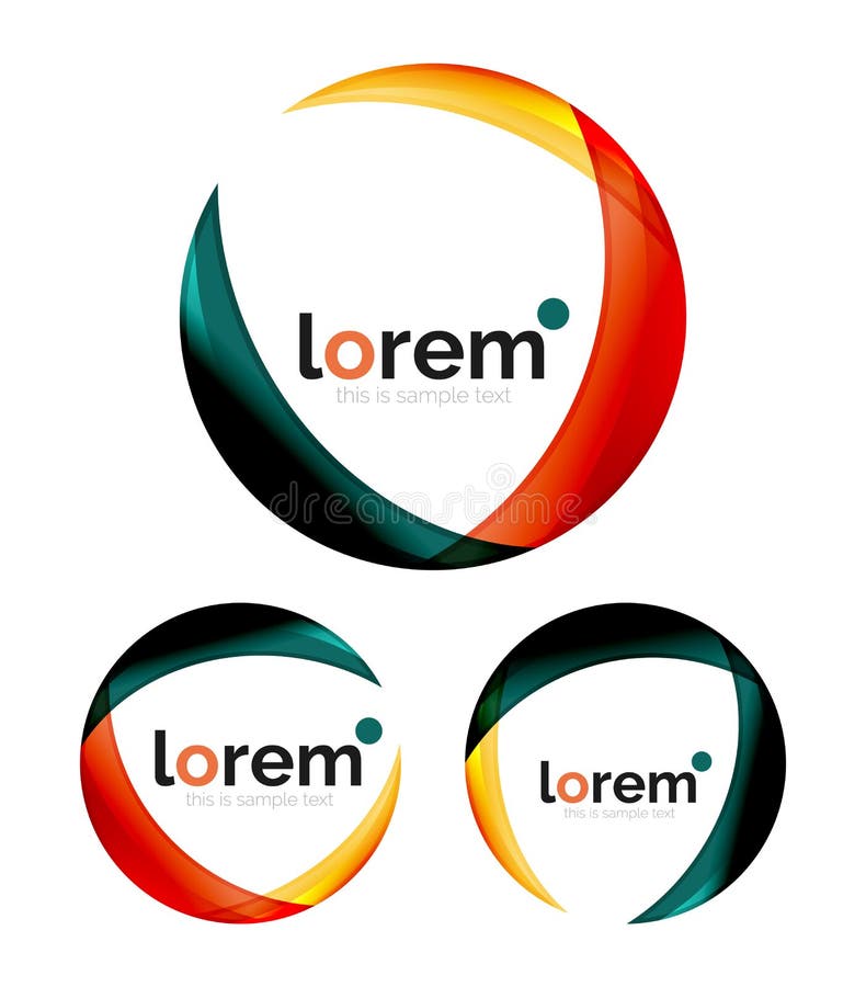 Set of Geometric Convergence Vector Icons Stock Vector - Illustration ...