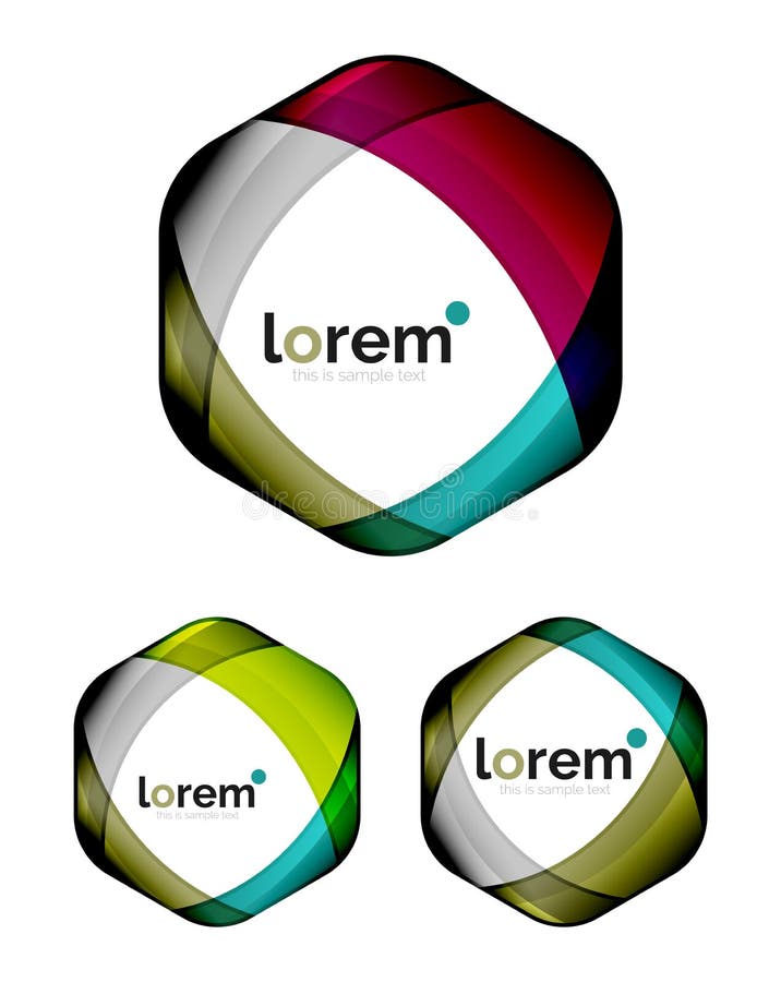 Set of Geometric Convergence Vector Icons Stock Vector - Illustration ...