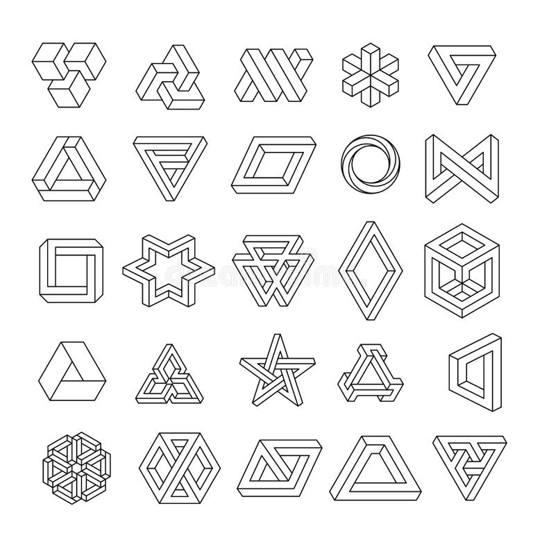 Impossible Geometric Stock Illustrations – 8,018 Impossible Geometric ...