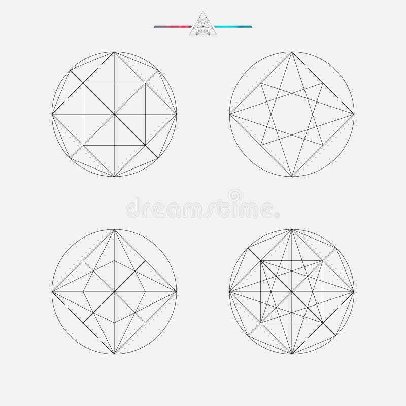 Geometric Shapes, Line Design, Triangle Stock Vector - Illustration of ...