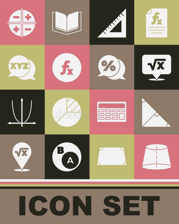 Set Geometric Figure, Angle Bisector of a Triangle, Square Root X Glyph ...