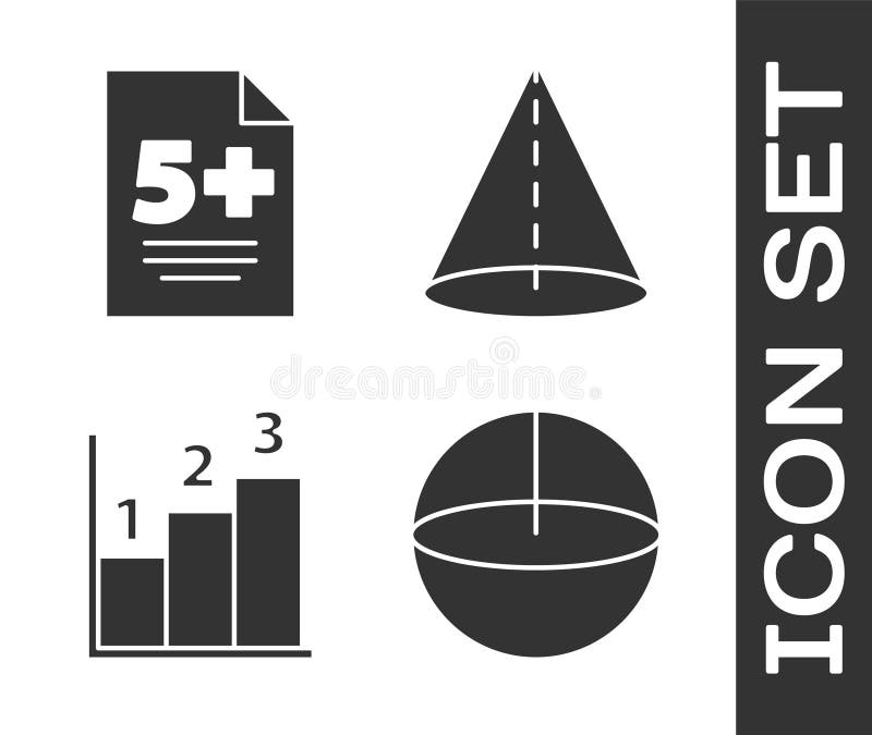 Set Geometric Figure Sphere, Test or Exam Sheet, Graph, Schedule, Chart ...
