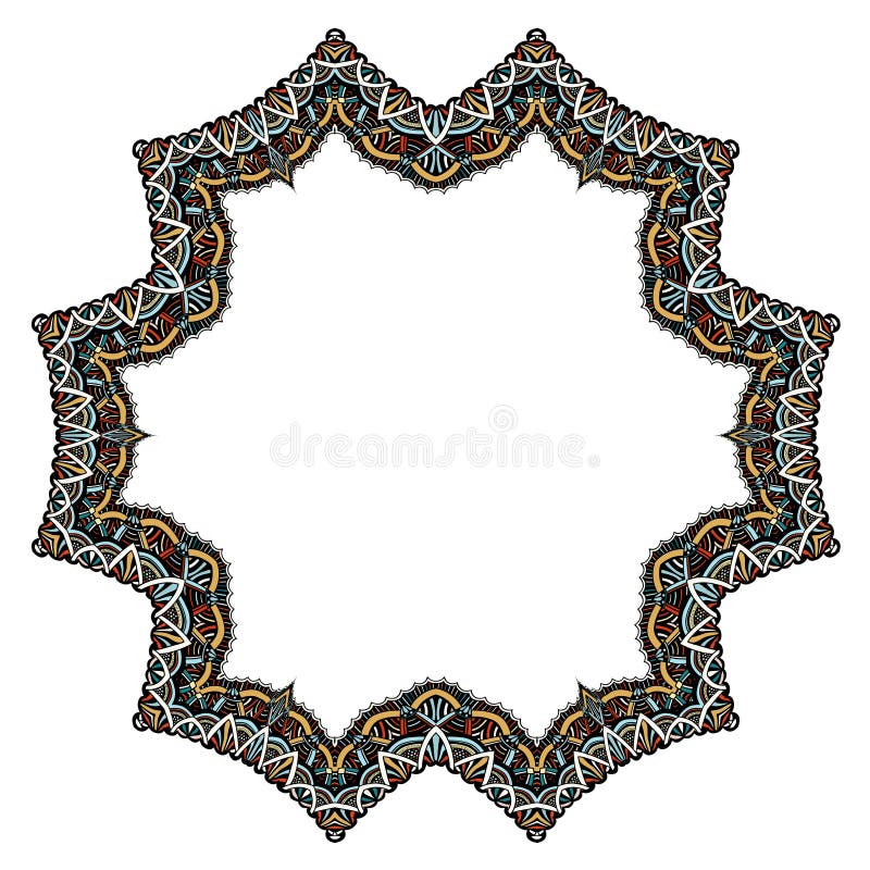 Set of geometric frame stock vector. Illustration of doodle - 76682589