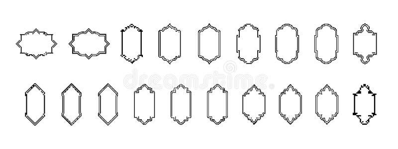 Set of Geometric Frame Designs with Unique Shapes and Borders in ...