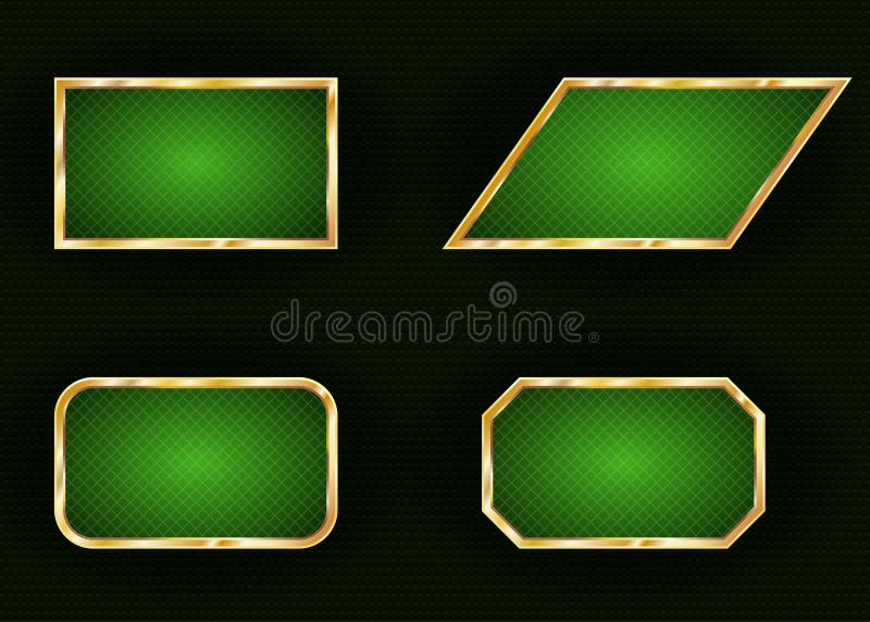 Set of Geometric Frames for Text on Dark Background. Stock Vector ...