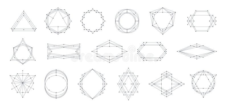 Set of Geometric Line Frames. Vector Illustration Stock Vector ...