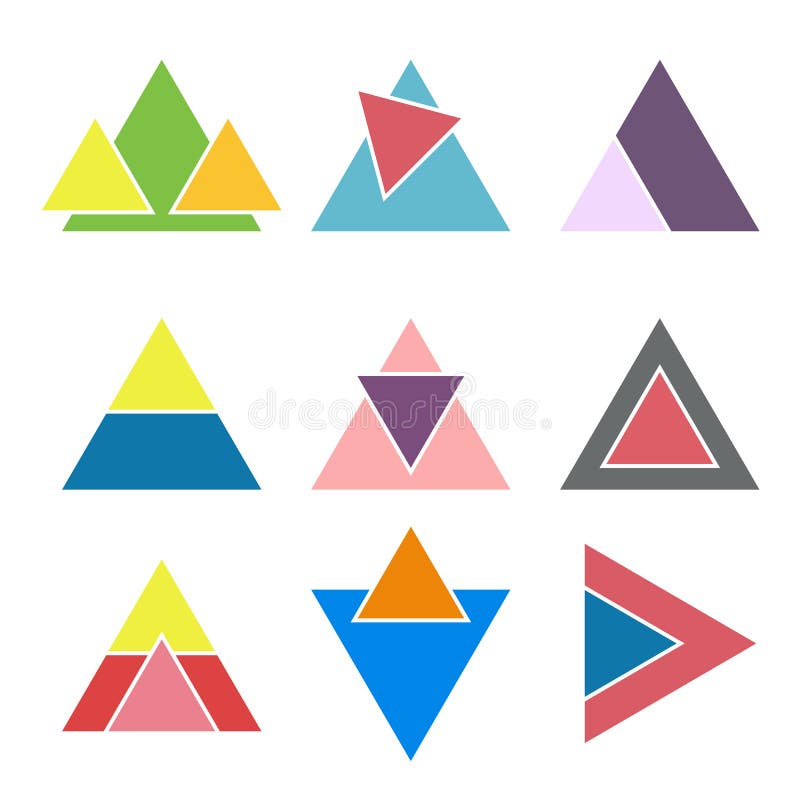 Set of Geometric Logotypes. Design Elements Stock Vector - Illustration ...