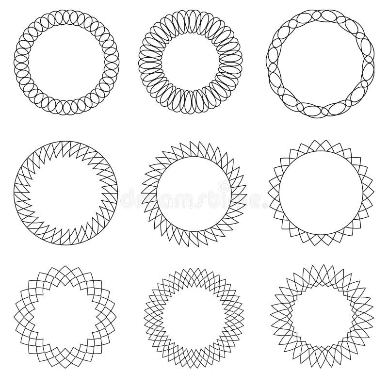 Set Geometric patterns stock vector. Illustration of decoration - 71563237