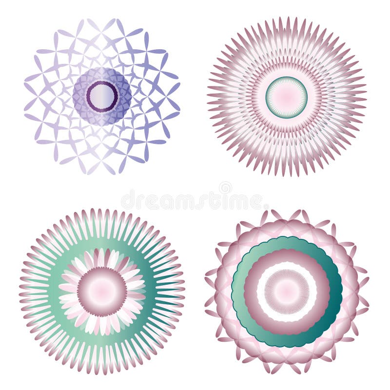 Set of Geometric Shapes of Different Colors Suitable As a Watermark or ...