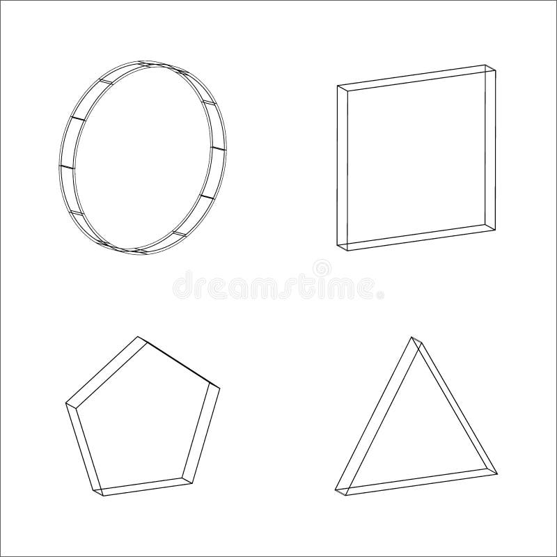 Set of Geometric Shapes, Platonic Solids, Vector Illustration Stock ... Set of Geometric Shapes, Platonic Solids, Vector Illustration Stock ...