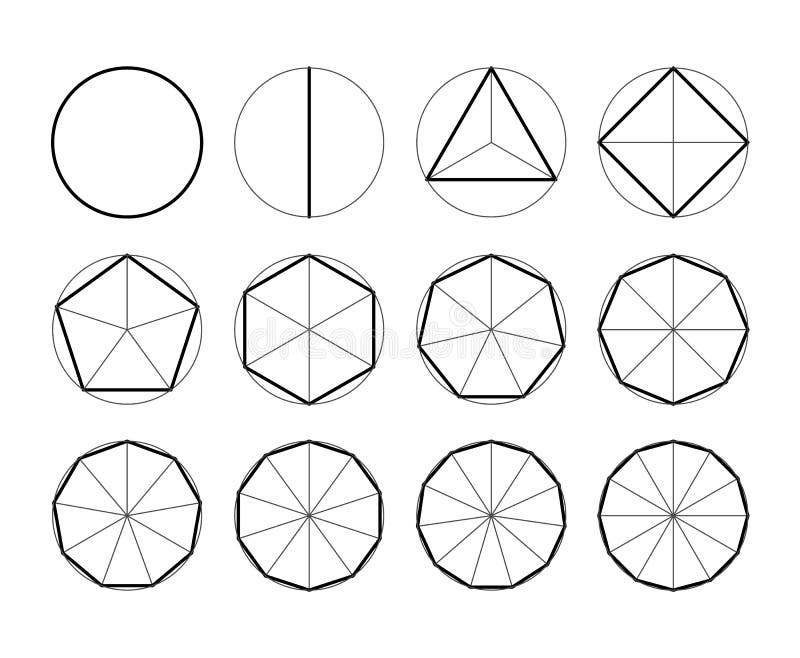 Circle Segments Set. Infographic Vector Illustration. Various Number of ...